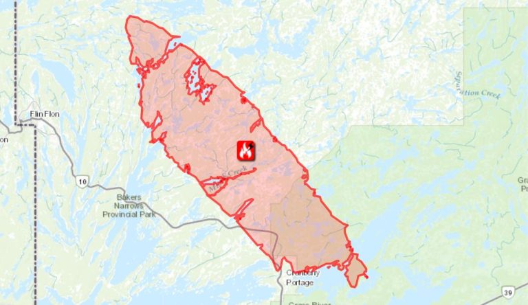 Out-of-control wildfire near Flin Flon has grown 12 times bigger in a ...