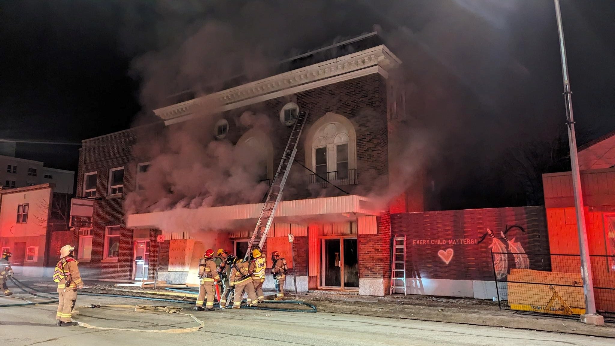Arson suspected in fire at historic movie theatre in The Pas