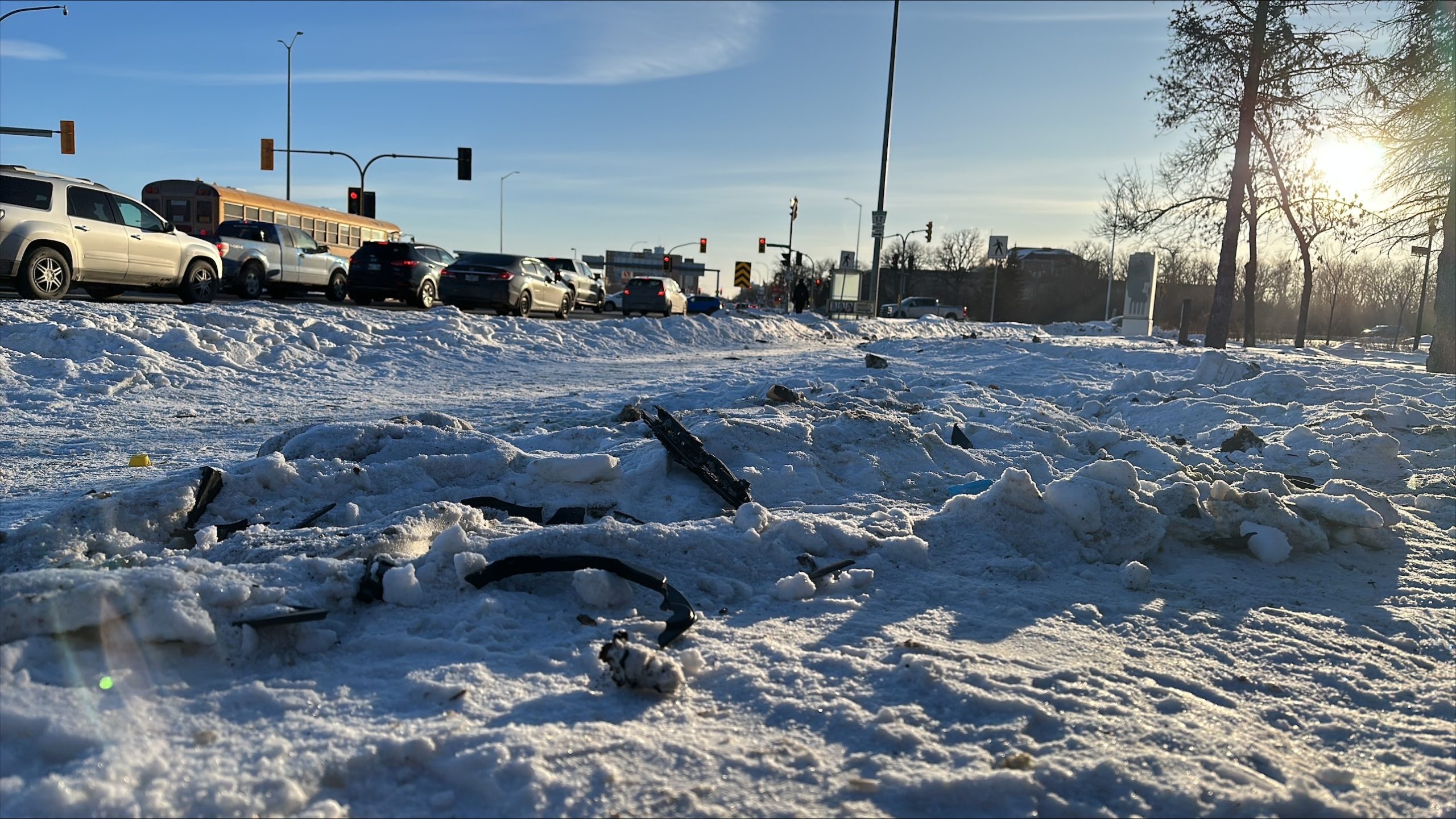 2 injured in collision with vehicle, light post on Henderson after ...